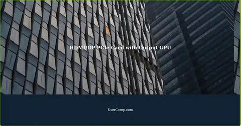 Using An Hdmi Dp Pcie Card With An Output Gpu For Multi Monitor Rendering