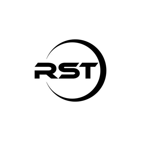 RST Letter Logo Design In Illustration Vector Logo Calligraphy