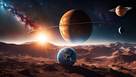 Planetary Alignment Premium Ai Generated Image