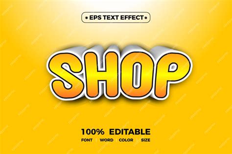 Premium Vector Yellow Color Text Shop With A Yellow Background