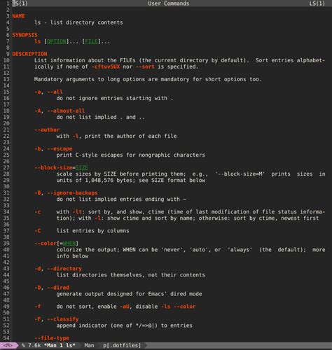 Eshell Is There A Way To View The Man Pages In Color In Emacs Emacs Stack Exchange