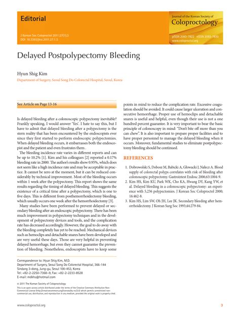 PDF Delayed Postpolypectomy Bleeding