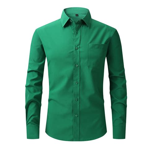 Penkiiy Mens Urban Stylish Casual Business Slim Fit Long Sleeve Button