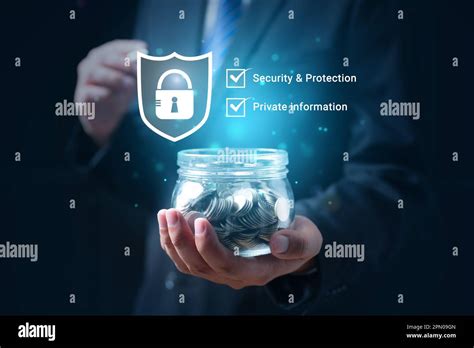 User With Privacy Security And Encryption Cybersecurity Concept Stock