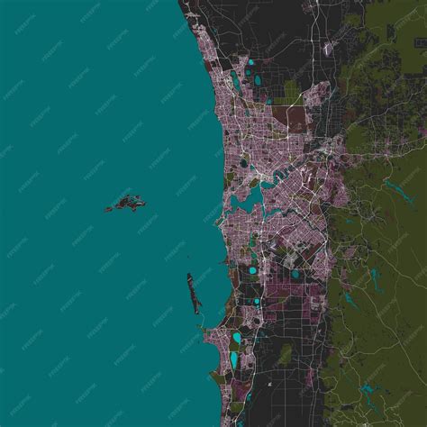 Premium Vector Vector City Map Of Perth Western Australia