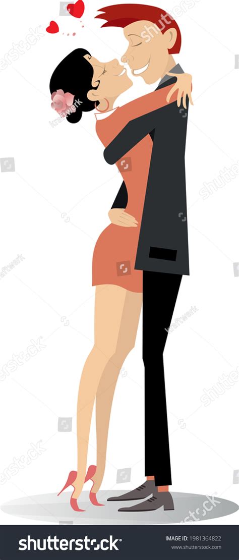 Love Couple Rendezvous Illustration Heart Symbols Stock Vector Royalty