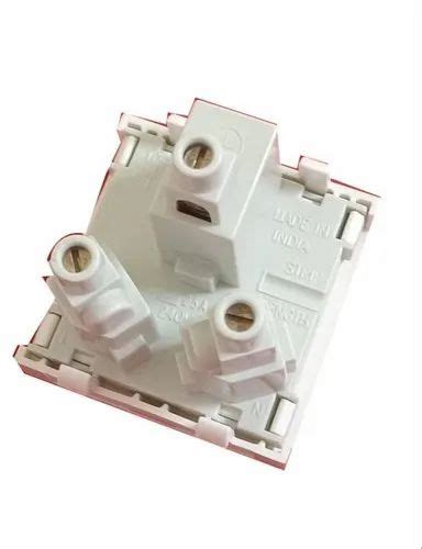 Plastic White 16amp Three Pin Socket For Electric Fittings At Rs 123