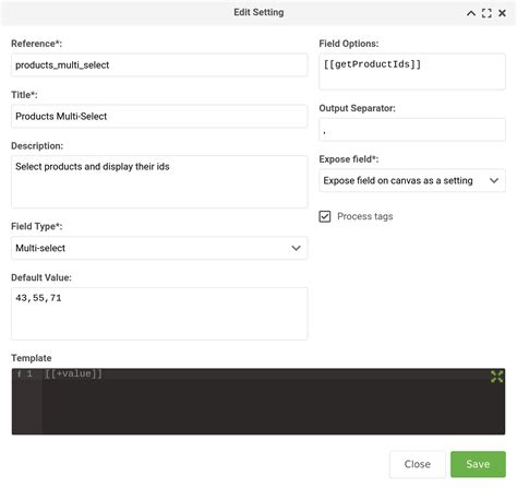 Multi Select Modmore Documentation