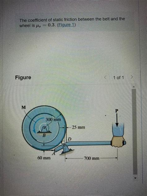 Solved The Coefficient Of Static Friction Between The Belt Chegg