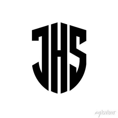 Jhs Letter Logo Design Jhs Modern Letter Logo With Black Background