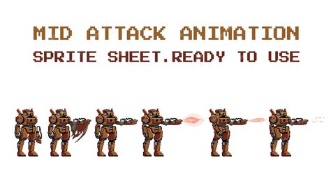 Robot Cartoon Animatie Idle Aanval Overwinning Verliezen Sprite Sheet