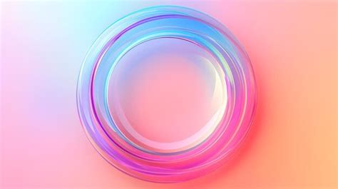 Vibrant Neon Gradient Swirl With Glowing Circular Shapes In Captivating