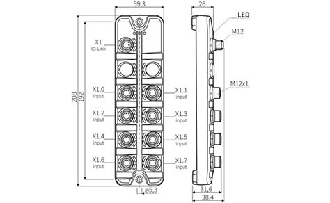 io link sensor actuator module with 8 i o ports ad011