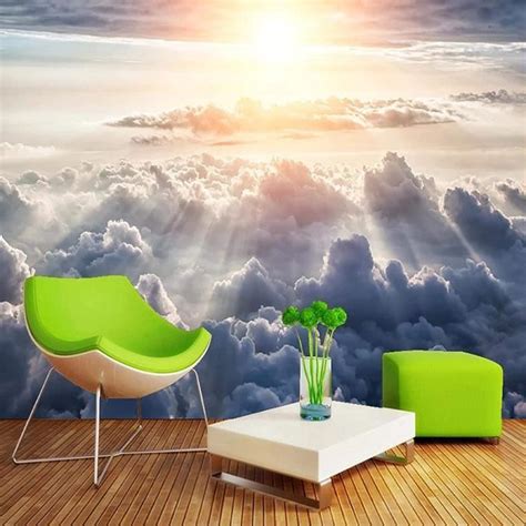 LIWI Murale Fonds D Écran D Personnalisé X Cm Ciel Soleil Paysage D Photo Papier Peint