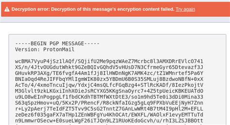Protonmail Error Message For Every Mail I Receive Please Help R