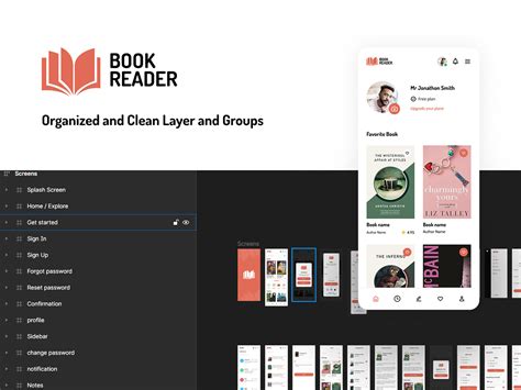 e book reader mobile app ui ux design by figma behance