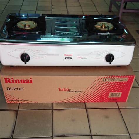 Jual Kompor Gas Rinnai RI 712T 712 T Khusus Grab Gosend Kompor Gas Rinnai 2 Tungku Api Turbo