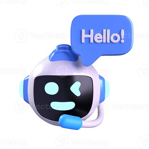 Hello Chat Bot 3d Element Illustration 56857821 Png