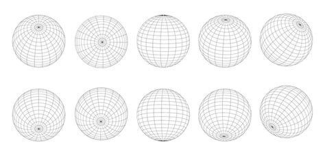 Globe Grid Set Vectors And Illustrations For Free Download Freepik
