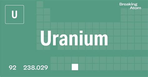 Uranium U Atomic Number 92