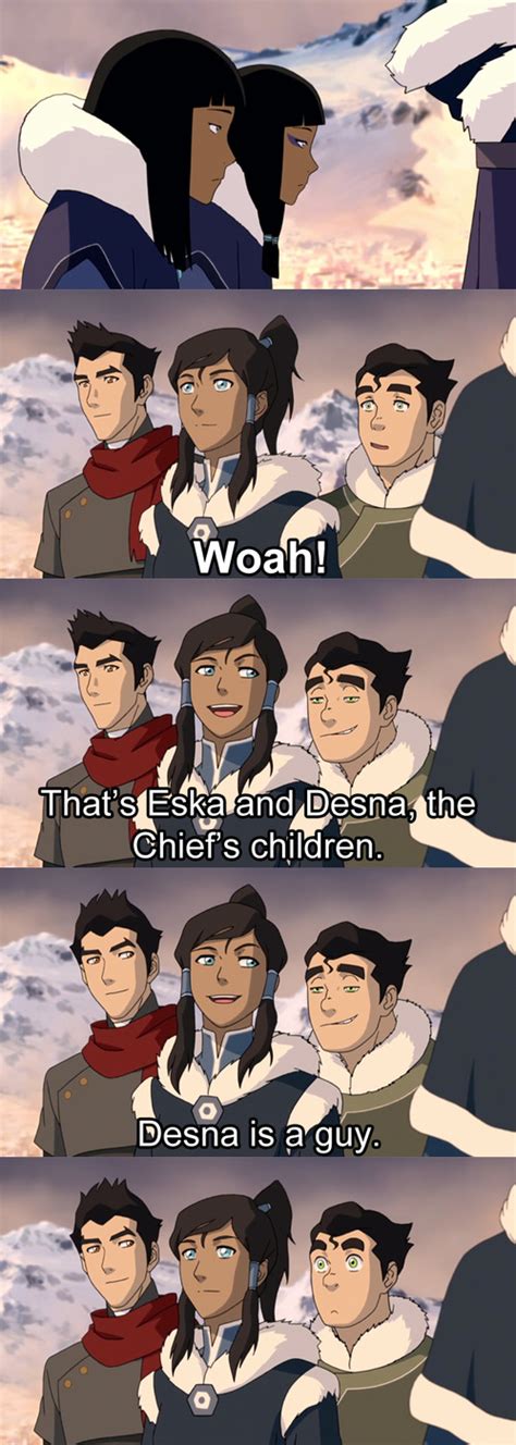 Bolin Seeing Eska And Desna For The First Time Avatar Legend Of Aang
