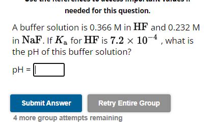 Solved A Buffer Solution Is M In HF And M In NaF Chegg