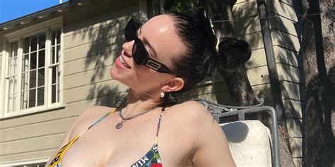 Billie Eilish Poses In Print String Bikini