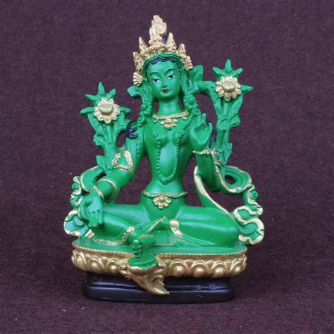 Green Tara Tantric Statues Resin Small Statues Buddha Statue