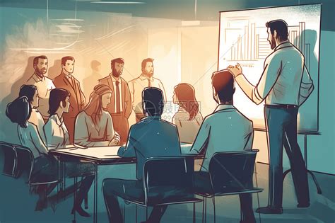 会议数据分析插画图片下载 正版图片600223593 摄图网