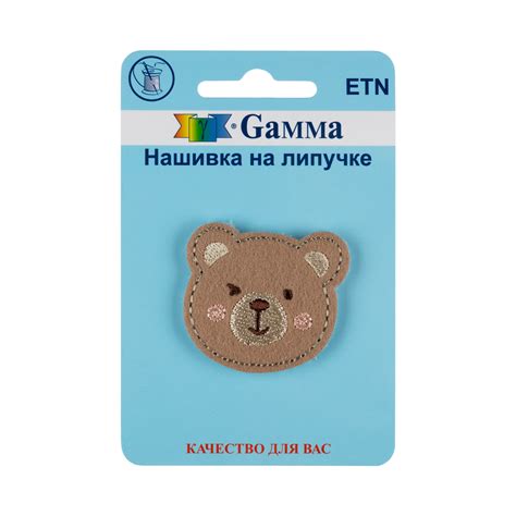 "Gamma" ETN Нашивка на липучке 1 шт. 01-005 Мишка 4 х 3.5 см купить за ...