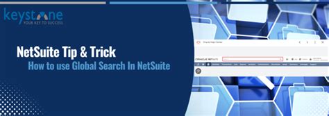 NetSuite Tip Trick How To Use Global Search Keystone Business Services