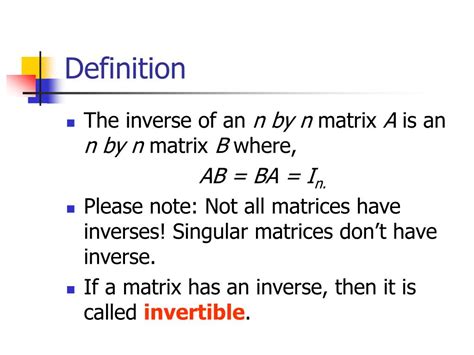 Ppt Matrix Inversion Powerpoint Presentation Free Download Id3202734