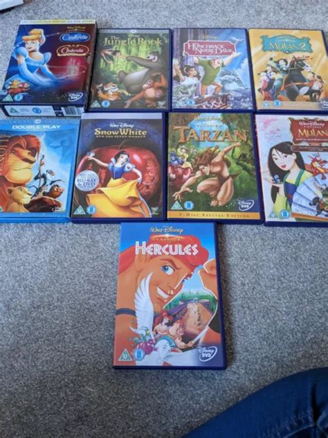 Disney Dvd Classics Films Bundle Cinderella Snow White Mulan Lion