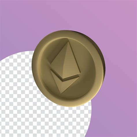 Premium Psd Eth Ethereum Coin 3d Rendering