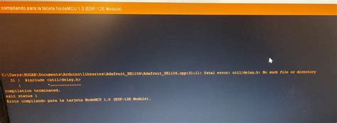 Errores Con La Libreria SH1106 Con El ESP8266 Microcontroladores