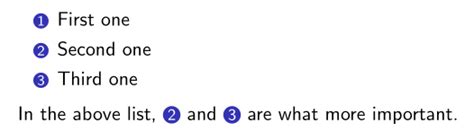 Beamer Enumerate Label Numbers Tex Latex Stack Exchange