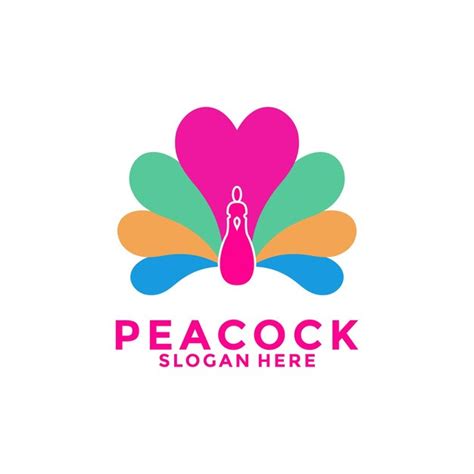 Premium Vector Luxurious Peacock Bird Logo Icon Abstract Peacock