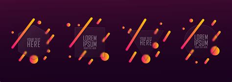 빈 텍스트로 설정된 음성 거품 배너입니다 유리 형태주의 스타일 비즈니스 마케팅 및 광고용 격리된 배경의 벡터입니다 Eps 10 Brand Name Online