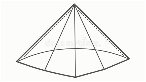 Wireframe Outline Structure Of A Square Pyramid Vector Design