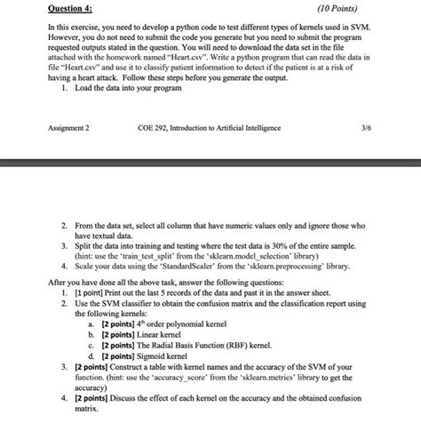 Solved Question 4 10 Points In This Exercise You Need To