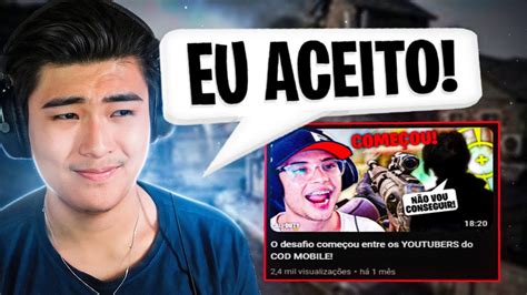 Aceitei O Desafio Do Luguer No COD MOBILE YouTube