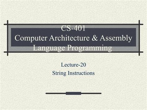 Chapter 4 Cs401 Subject Of Computer Science Ppt