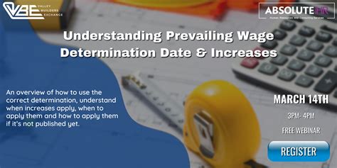 understanding prevailing wage determination date and increases march 14th
