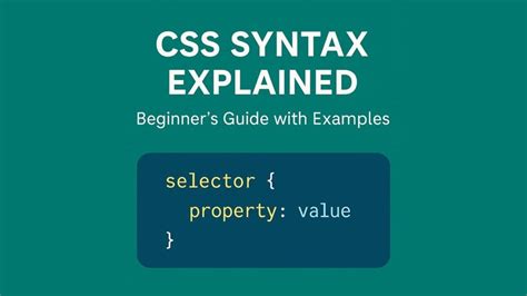 Css Syntax Explained Beginners Guide With Examples Technology Design Bootstrap Template