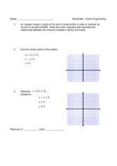 Free Optimization With Linear Programming Worksheet Download Free Optimization With Linear