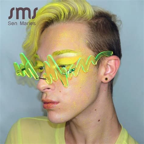 Luxury Wave Punk Sunglasses Women Rimless Sun Glas Vicedeal