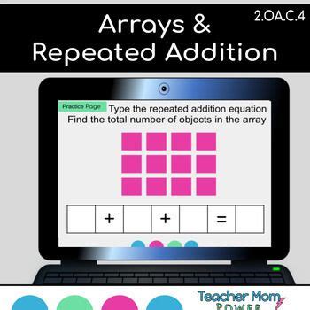Digital Arrays Repeated Addition Google Slides OA C En