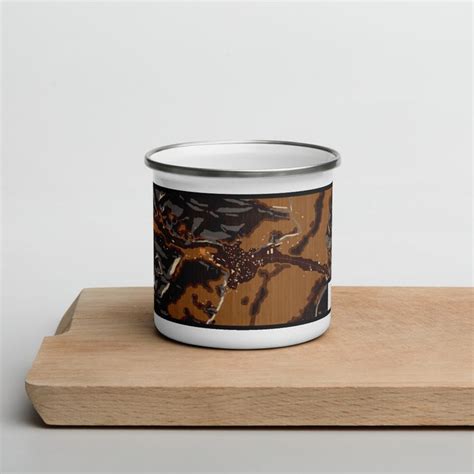 Burlington West Virginia Map Enamel Mug In Ember — Jace Maps