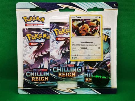 Pokemon Chilling Reign 3 Booster Blister Promo Eevee Kaufen Auf Ricardo