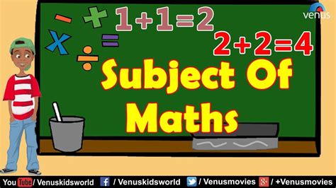 Subject Of Maths ~ Names Of Various Maths Subjects Youtube